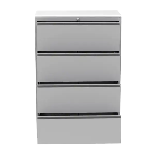 Lateral Filing Cabinet for office with 4 drawer 3.0 ft Multiple Colours Godrej Interio