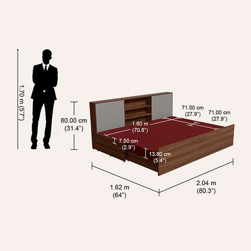 Buy Vurv Wooden Diwan Sofa Bed with Queen Size Mattress Godrej Interio