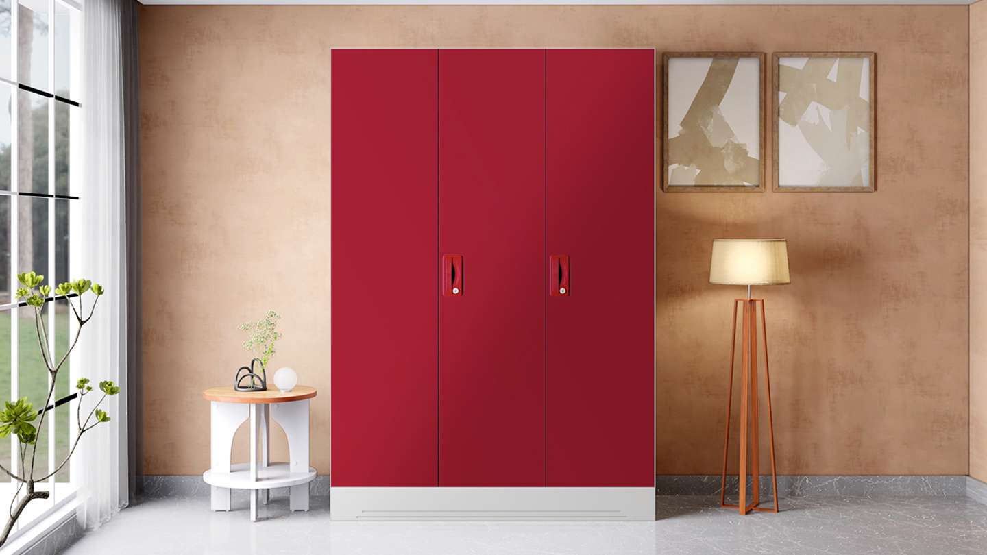 Buy Slimline 3 Door Steel Almirah Godrej Interio